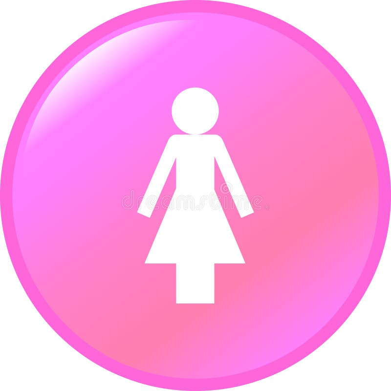 Woman vector button stock vector. Illustration of femenine - 4576272