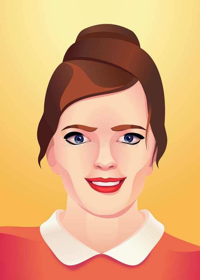 Woman Vector Joy of Emotions Stock Vector - Illustration of laughter ...