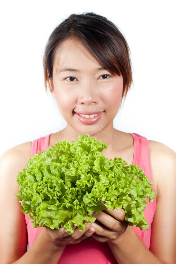 Woman with vegetables stock photo. Image of fresh, asian - 26754772