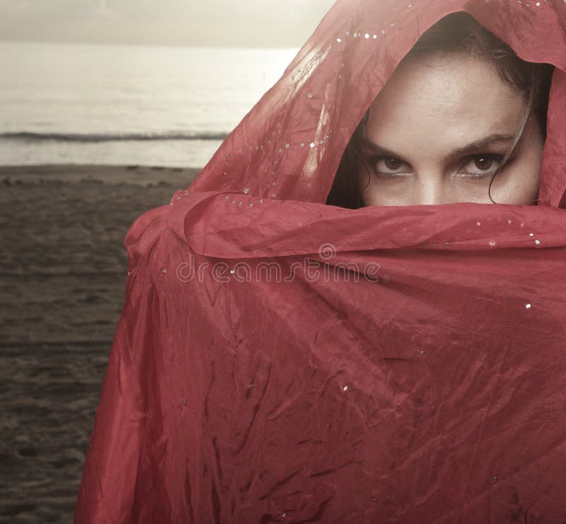 Woman with a veil stock photo. Image of gypsy, person - 11478984