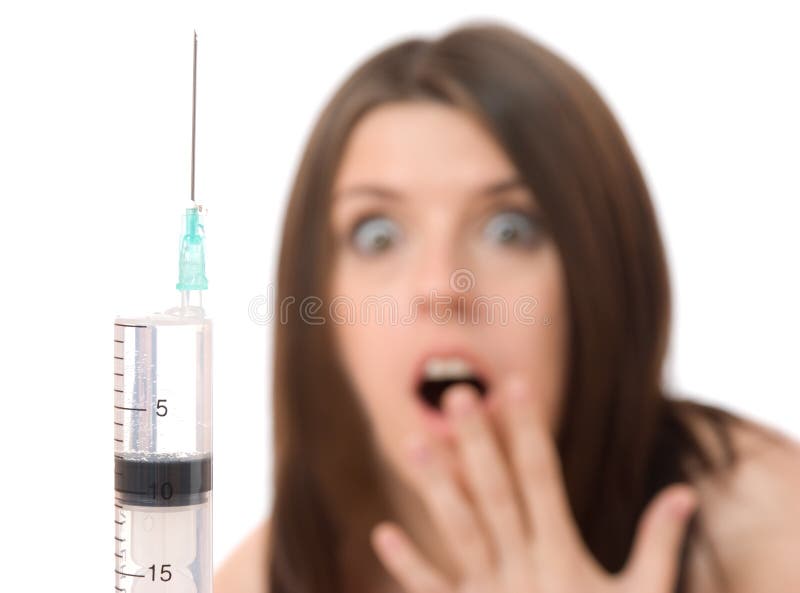 The woman is very afraid stock photo. Image of anxiety - 5302756