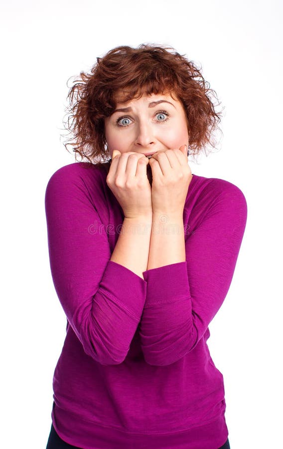 Woman very scared stock image. Image of emotions, expression - 45141125