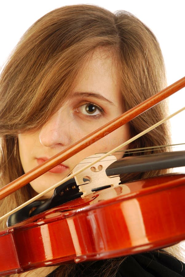 Woman with violin 005 stock photo. Image of person, portrait - 17728798