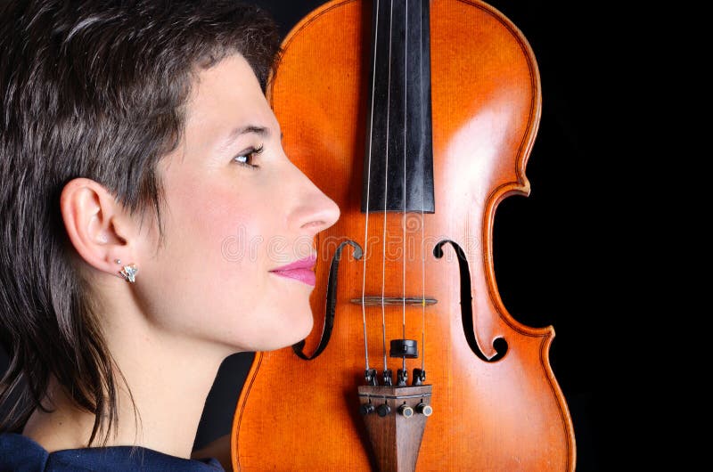 Beautiful violinist stock image. Image of isolated, curtain - 8142281