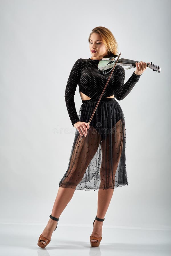 Violin player lady stock photo. Image of adult, grace - 106832856