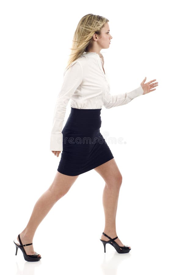 Woman Walking stock image. Image of white, happiness - 15592667