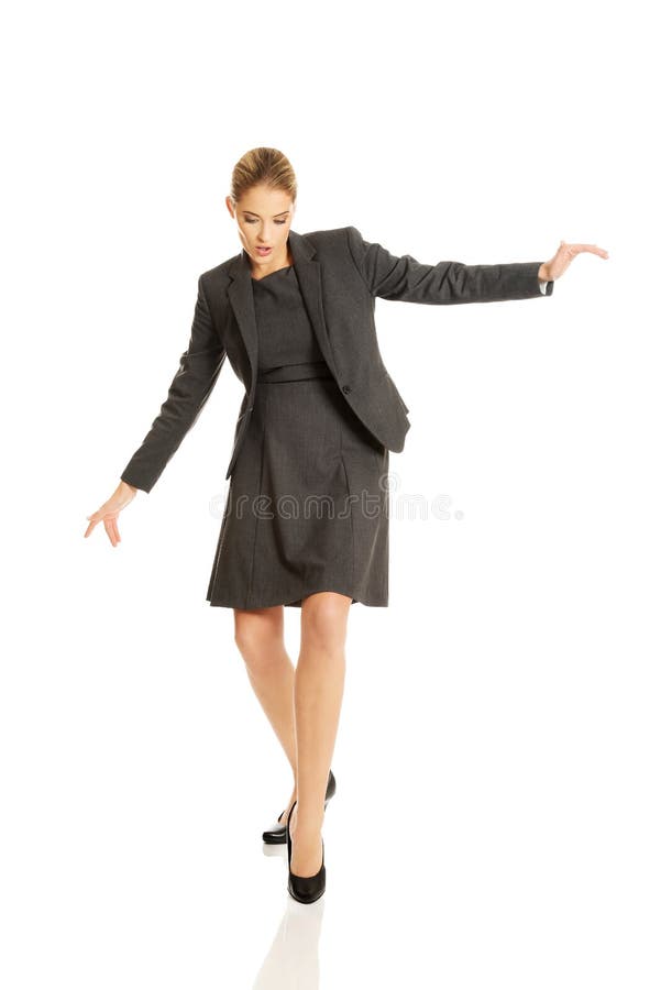 Woman walking carefully stock image. Image of beautiful - 50071641