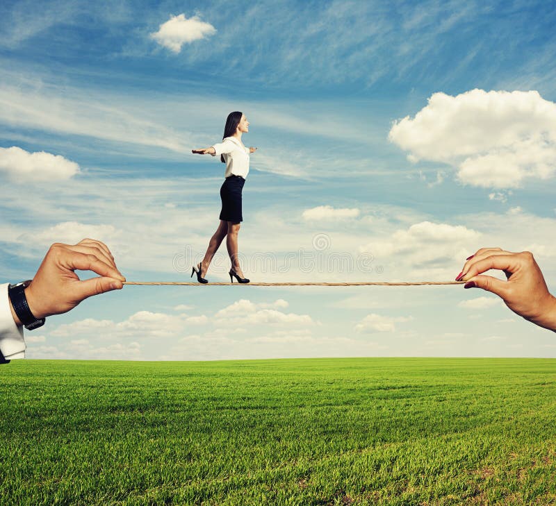 607 Woman Walking Rope Outdoor Stock Photos - Free & Royalty-Free Stock ...