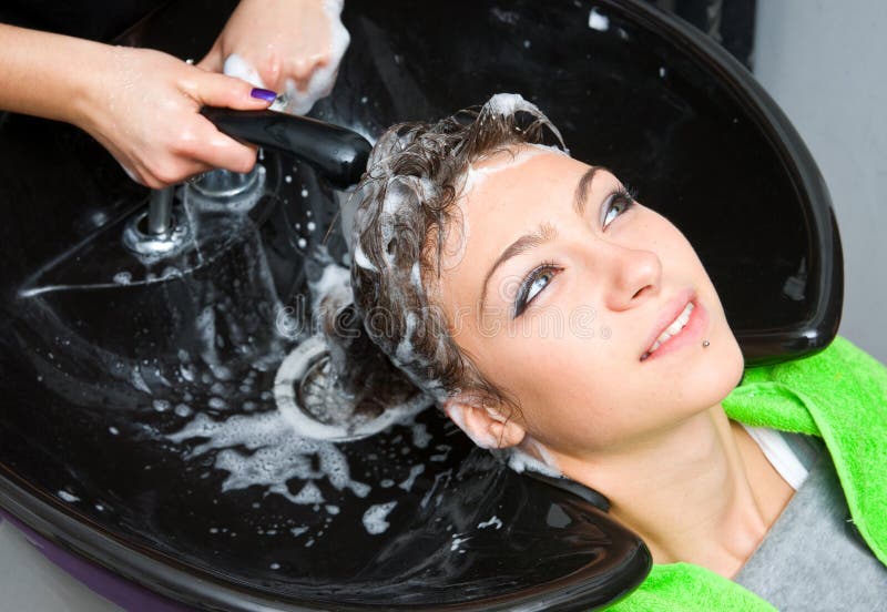 164 Woman Washing Hair Salon Pool Stock Photos - Free & Royalty-Free ...