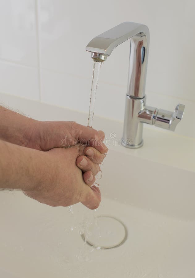 Hand under running water stock image. Image of rinse, basin - 7786525