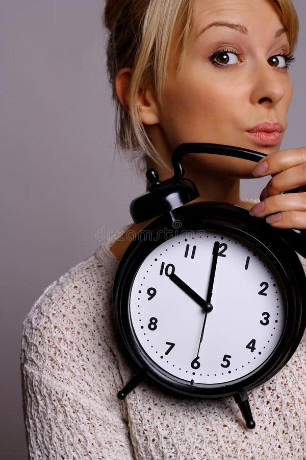 Woman with watch stock photo. Image of hand, beautiful - 56938110