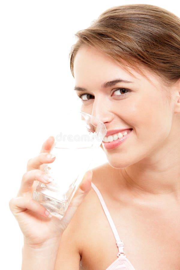 Woman with water stock image. Image of happy, friendly - 14134439