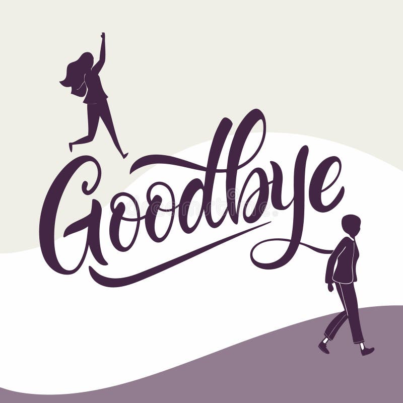 A Woman Waves Goodbye As Another Woman Walks Awa Stock Vector ...