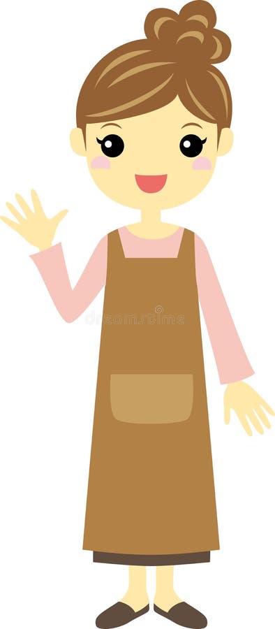 Mom Wearing Apron Stock Illustrations – 57 Mom Wearing Apron Stock ...