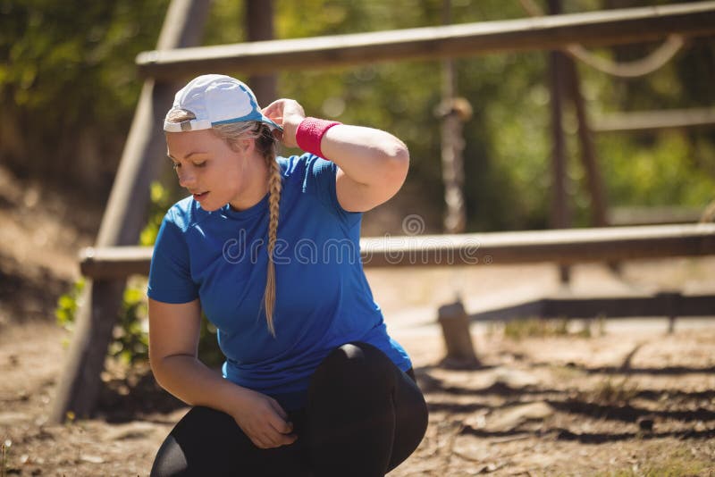 Woman Wearing Cap in Boot Camp Stock Photo - Image of athletic, healthy ...