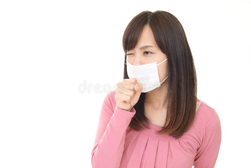 Woman wearing a flu mask stock photo. Image of people - 87762988