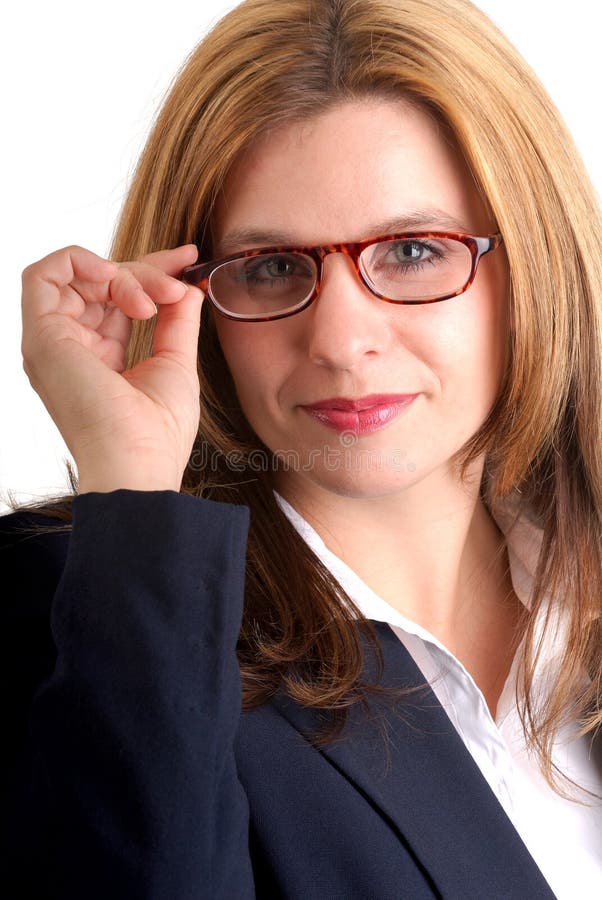 Woman Wearing Glasses stock image. Image of hair, business - 2510337