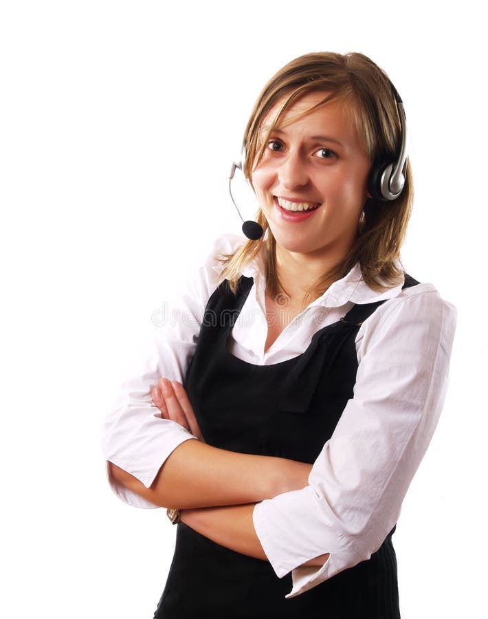 Woman Wearing A Headset Picture. Image: 4253712