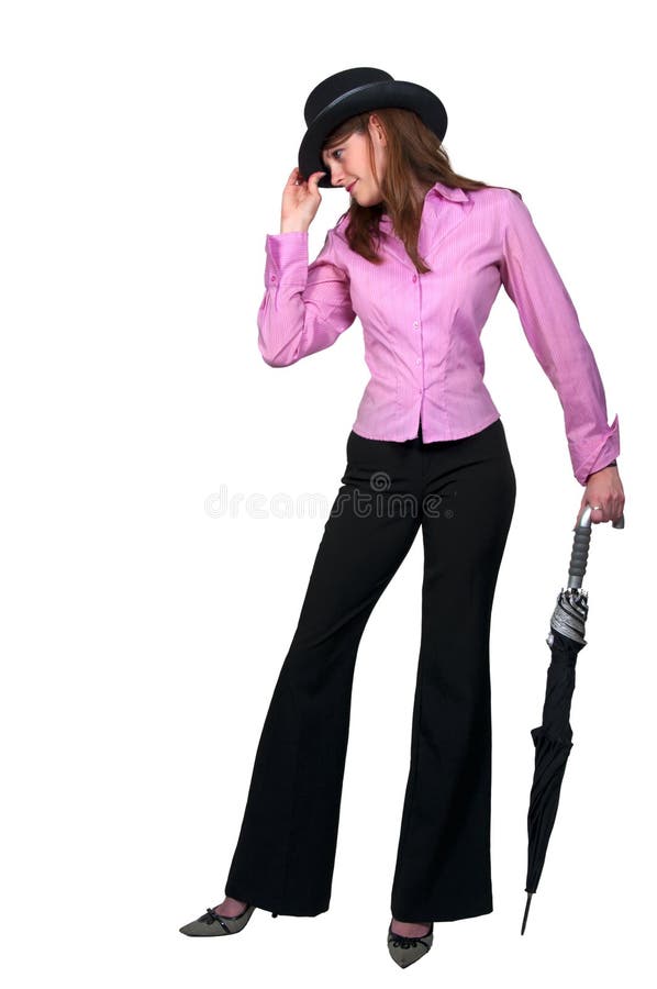 Woman Wearing a Top hat stock photo. Image of attractive - 17787930
