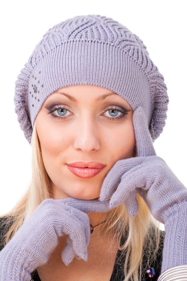 Boy in a winter cap stock image. Image of child, people - 3487291