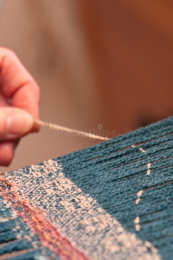 Woman Weaving stock image. Image of sewing, thread, weaving - 13236989