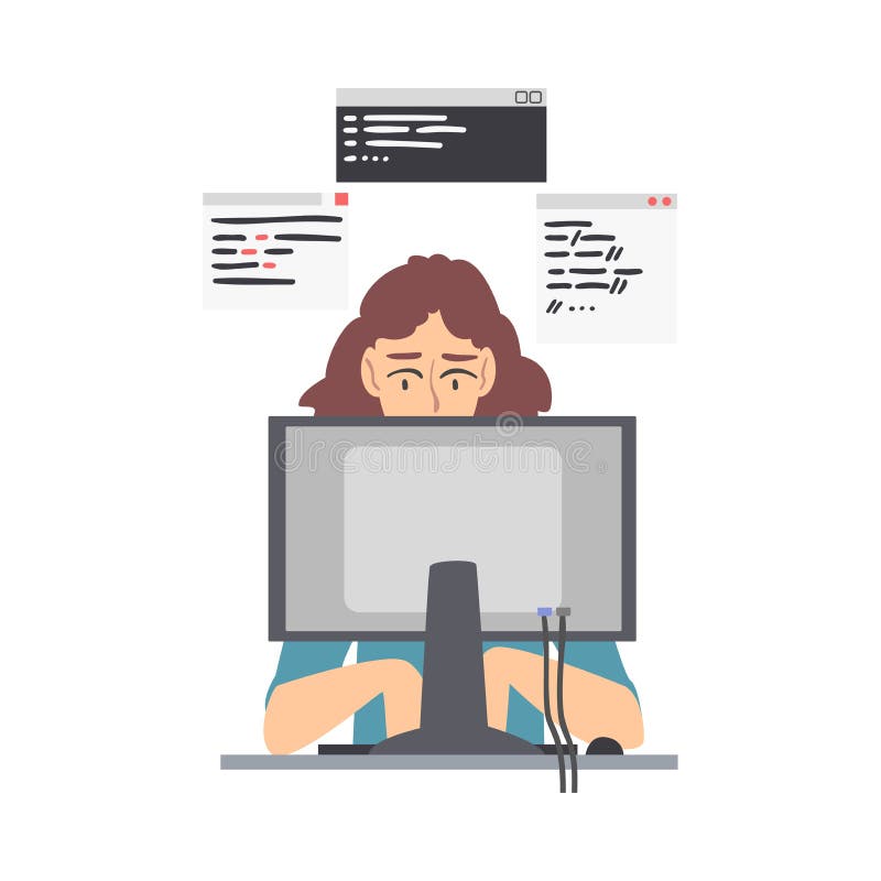 Woman As Software Developer Or Programmer Engaged In Coding In Server Side Framework On Laptop