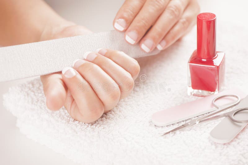 Woman with Well Manicured Nails Stock Image - Image of fingernail ...