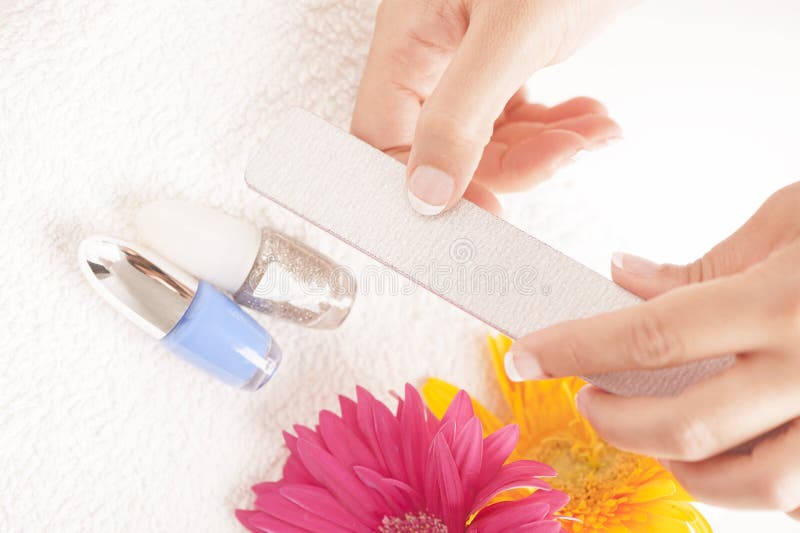 Woman with Well Manicured Nails Stock Photo - Image of palms ...