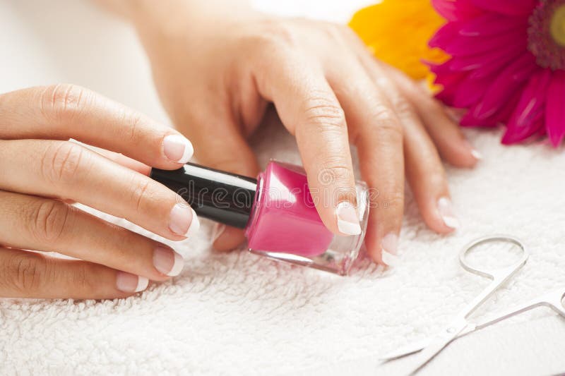 Woman with Well Manicured Nails Stock Photo - Image of beautiful ...