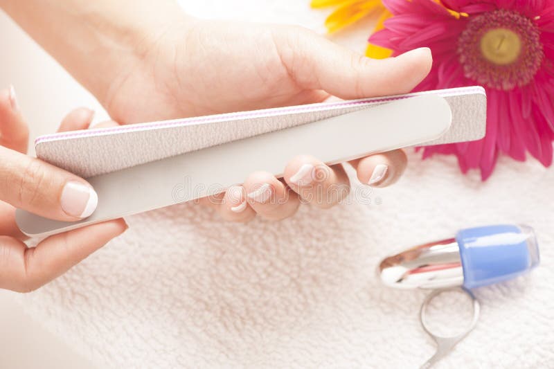 Woman with Well Manicured Nails Stock Image - Image of treatment, brush ...
