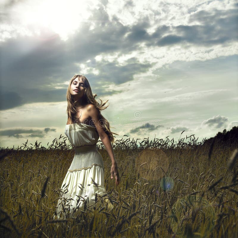 Woman fading away stock photo. Image of nature, concept - 97193676