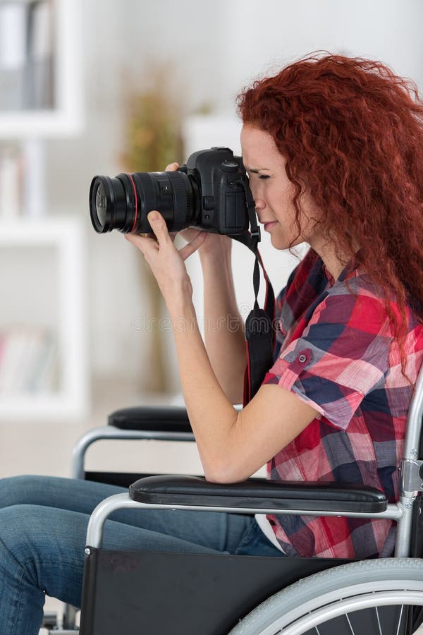 Woman on Wheelchair Looking in Camera Stock Photo - Image of invalid ...