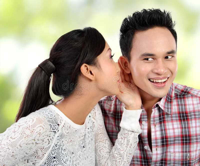 Woman whispering stock image. Image of people, asian - 24237399