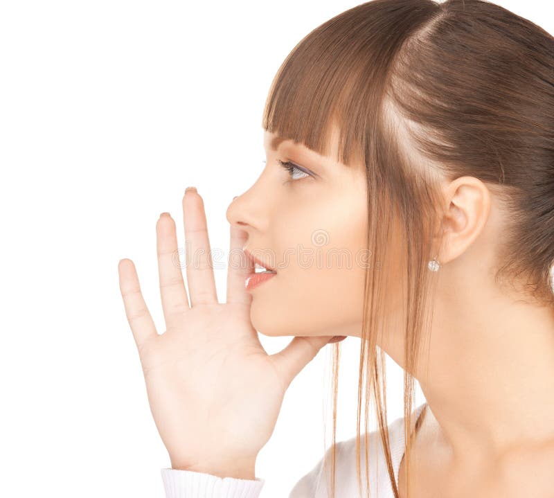 Woman whispering gossip stock photo. Image of gesture - 29376594