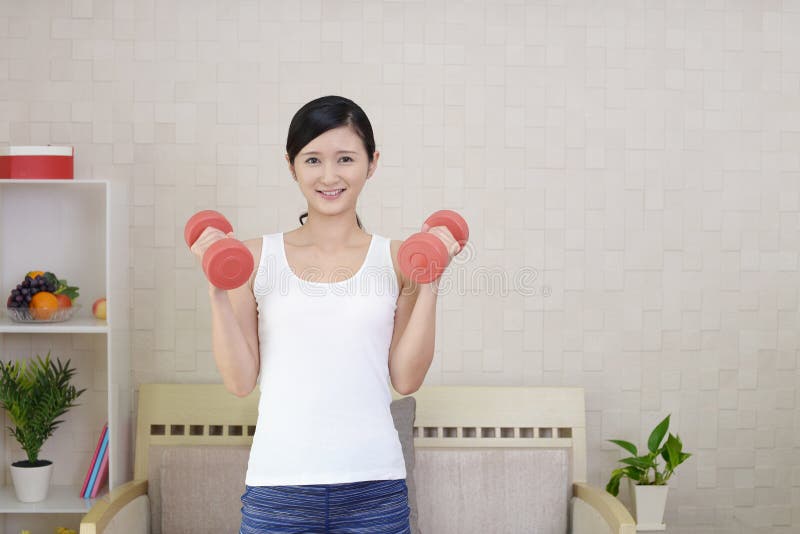 Woman who is exercising stock photo. Image of person - 115585664
