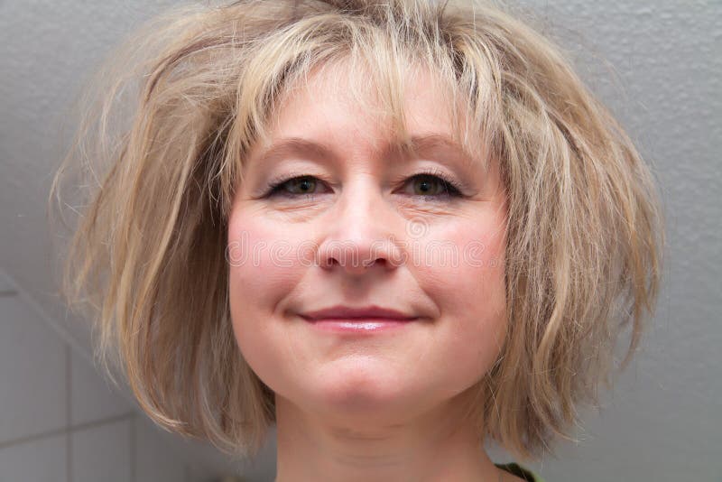 Woman with wild hair stock photo. Image of flounces, hands - 21960910