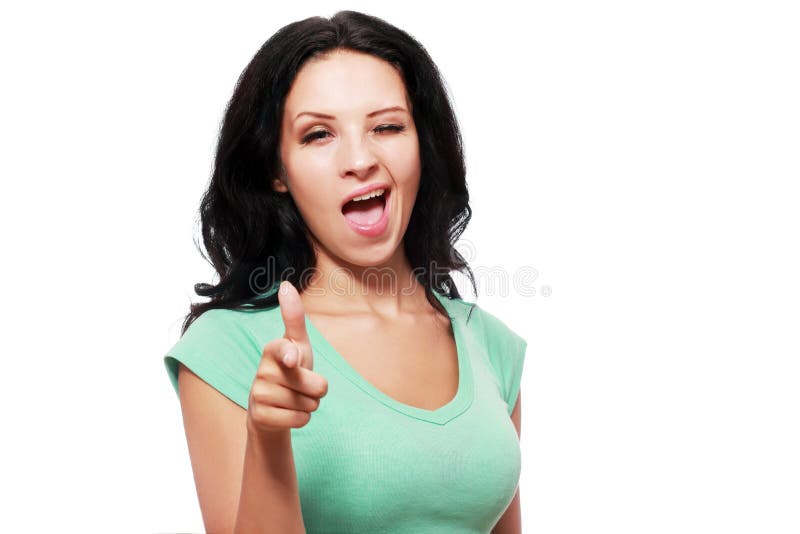 Woman winking stock image. Image of model, communication - 59017269