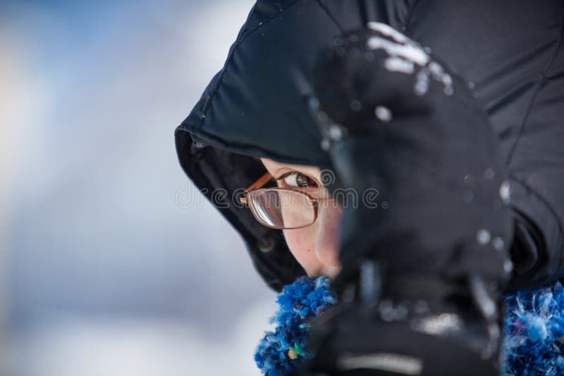 Woman in winter stock photo. Image of cold, season, human - 35186900