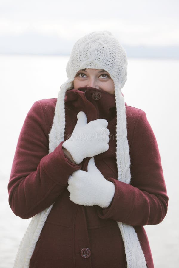 Woman in Winter Outfit with Cap Stock Photo - Image of girl, nature ...