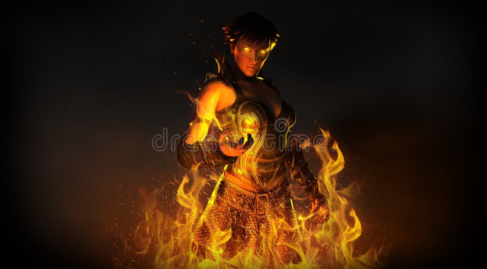Flame Woman Stock Illustrations – 12,027 Flame Woman Stock ...