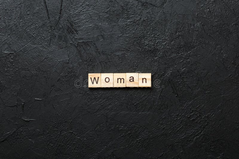Woman and Man in One Word Composed with Red and Blue Painted Stones ...