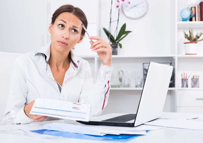 Woman work problems stock photo. Image of female, partner - 77819598