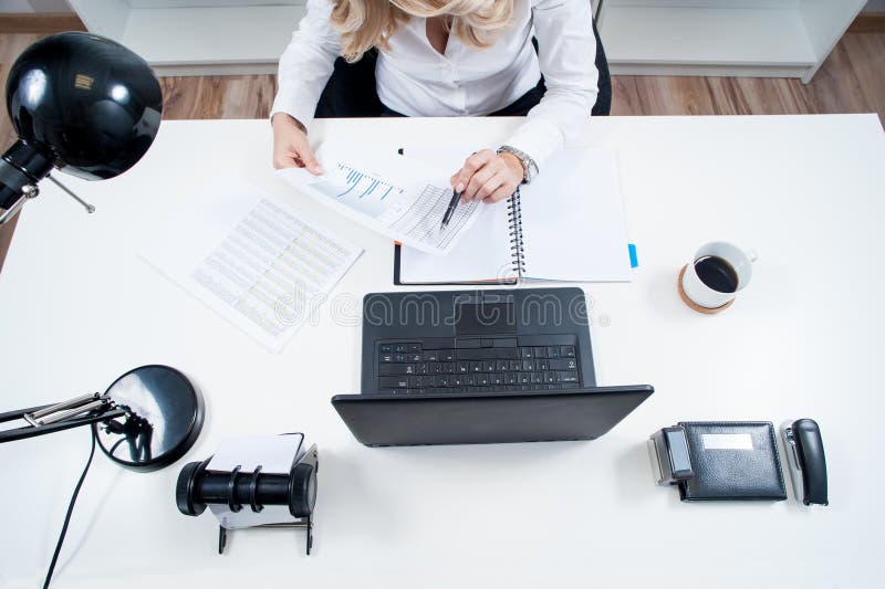 Woman at work stock image. Image of computer, beautiful - 78462205