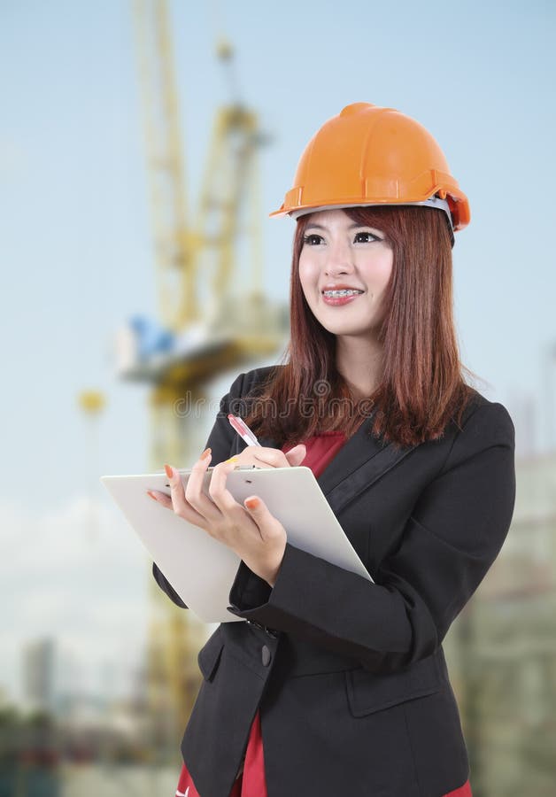 Woman worker stock image. Image of engineer, female, asian - 57223913