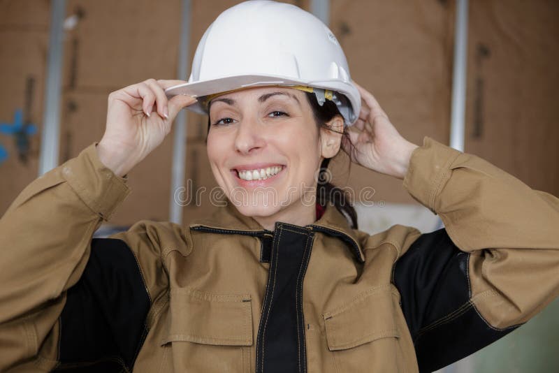 Woman Worker Posing and Smiling Stock Image - Image of proud, contract ...