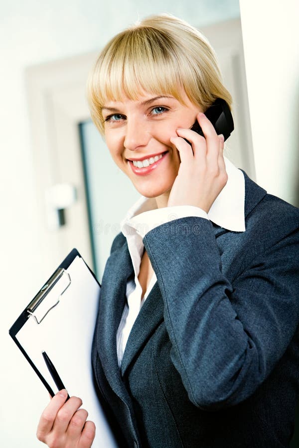 Woman working stock image. Image of business, cellphone - 4359689