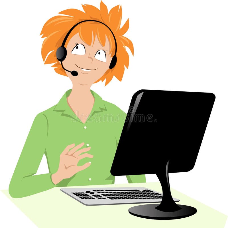 Customer service associate stock vector. Illustration of positive ...