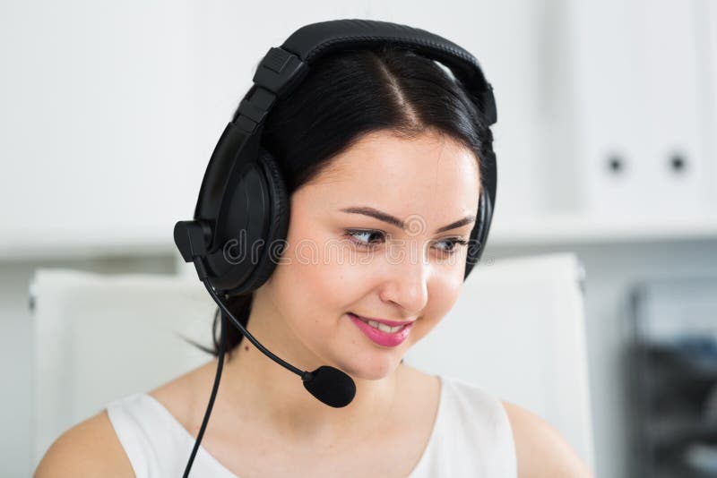 Woman Working in Call-center Stock Photo - Image of business, adult ...