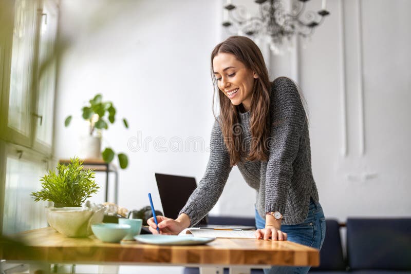 Woman Working in Creative Start-up Company Stock Image - Image of ...