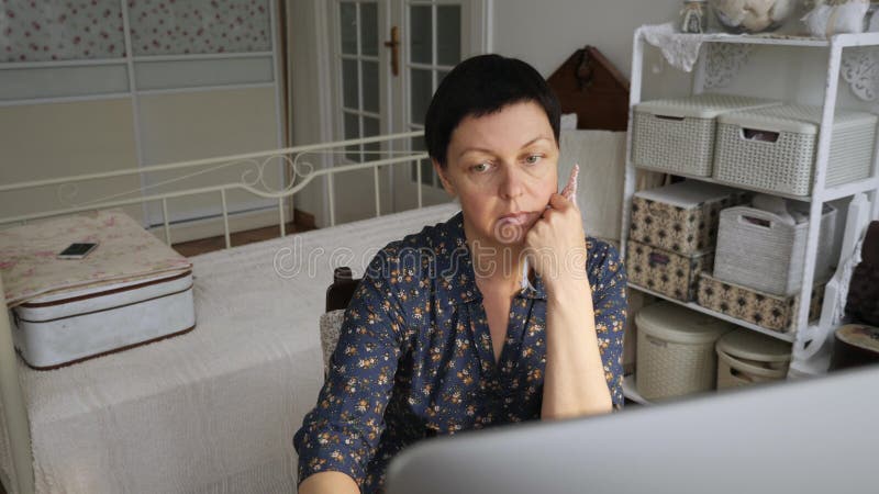 Woman Working on the Design of the Doll Using a Computer Stock Footage ...